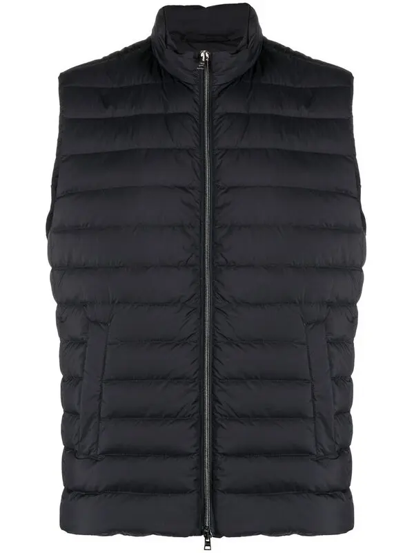 Herno Padded Zip-up Gilet - Blue
