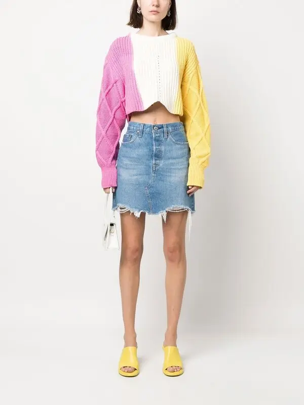 Philosophy Di Lorenzo Serafini Colour-block Cable-knit Jumper