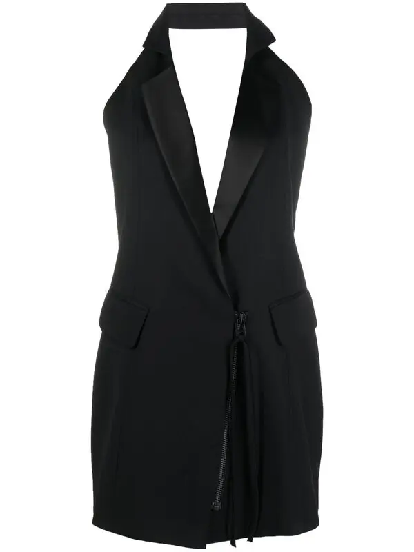 Gauge81 Wool Blend Halterneck Mini Dress