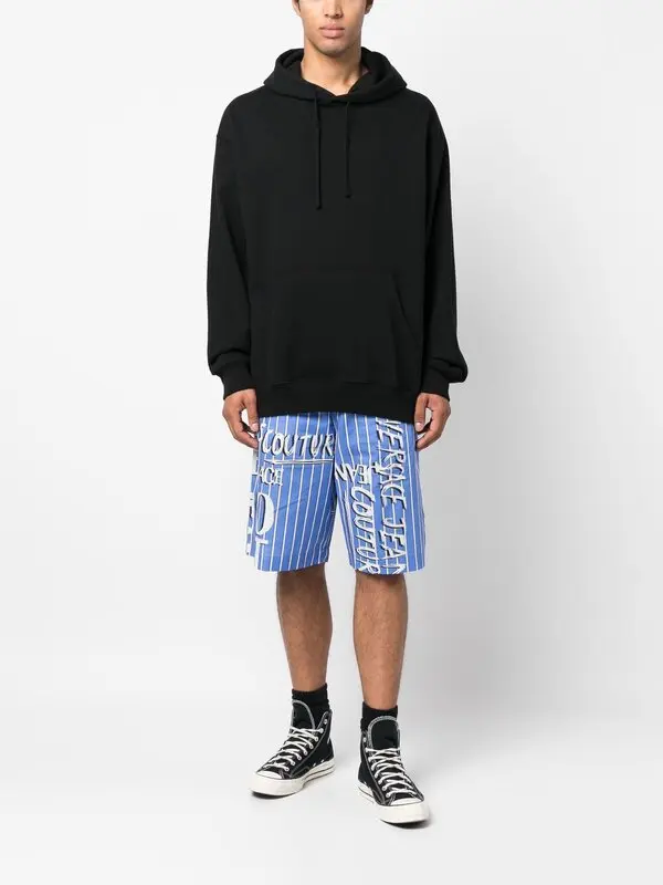 Versace Logo-print Shorts - Blue
