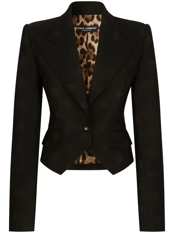 Dolce & Gabbana Jacquard Wool Spencer Blazer