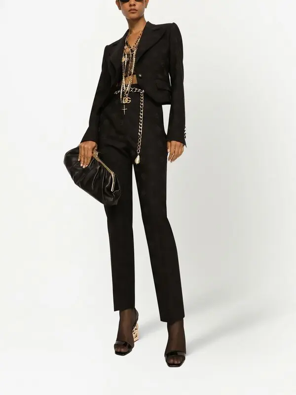 Dolce & Gabbana Jacquard Wool Spencer Blazer