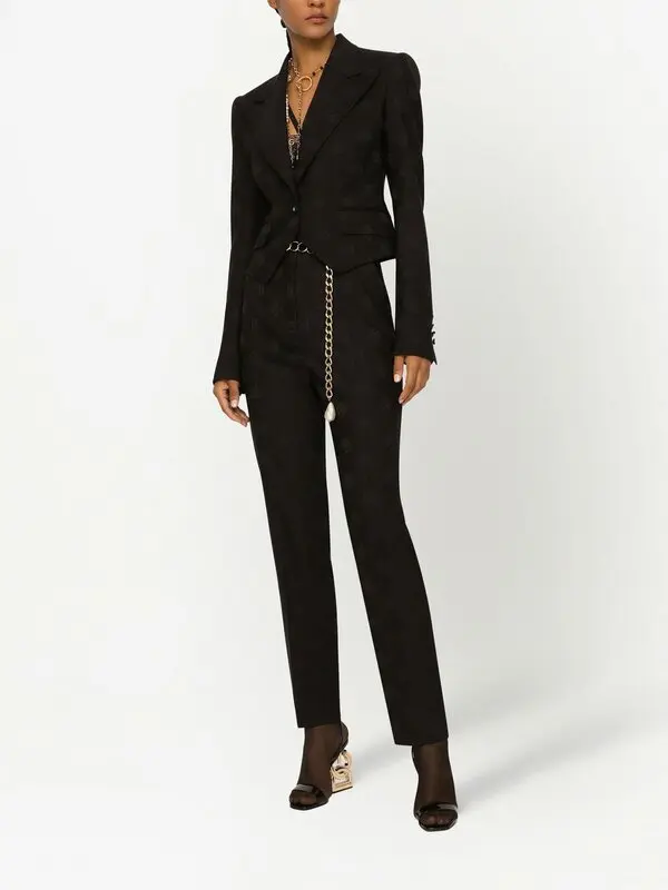 Dolce & Gabbana Jacquard Wool Spencer Blazer