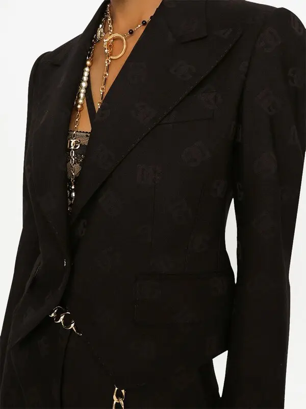 Dolce & Gabbana Jacquard Wool Spencer Blazer