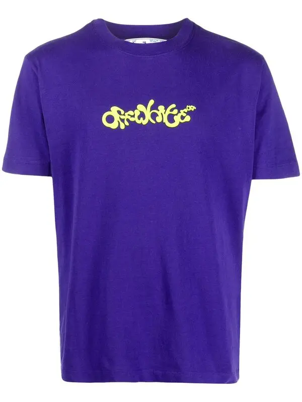 Off-White Logo-print T-shirt - Purple