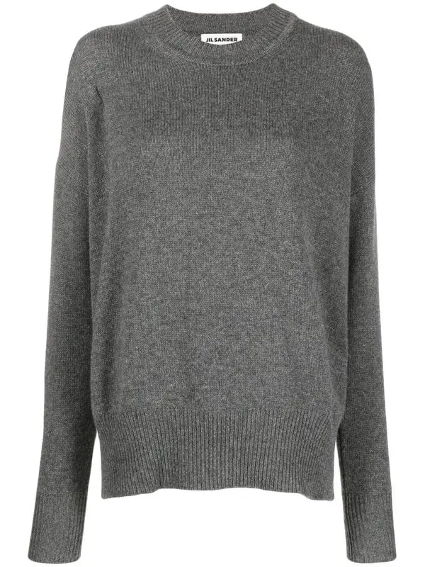 JIL SANDER Crew Neck Cashmere Jumper - Grey