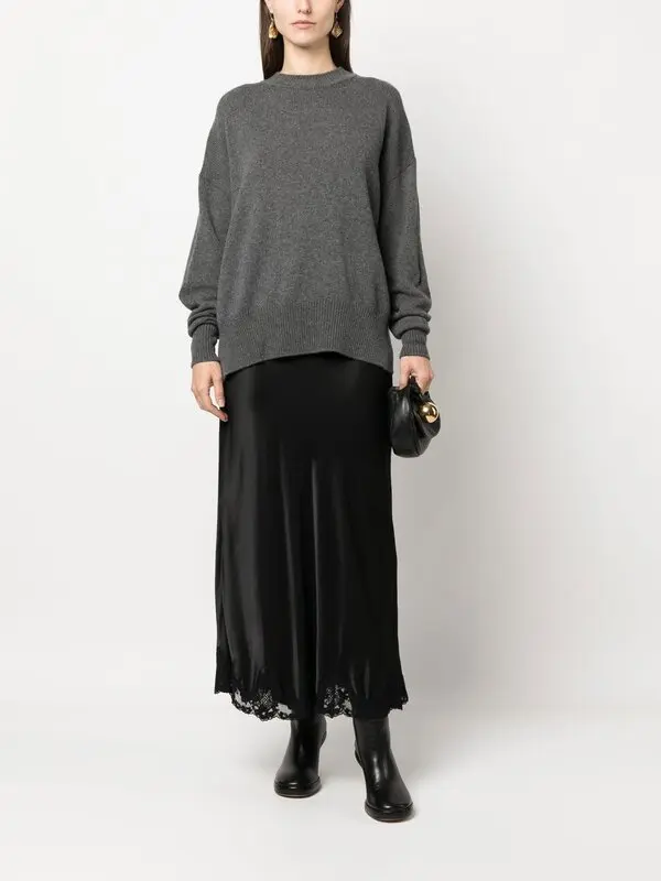 JIL SANDER Crew Neck Cashmere Jumper - Grey
