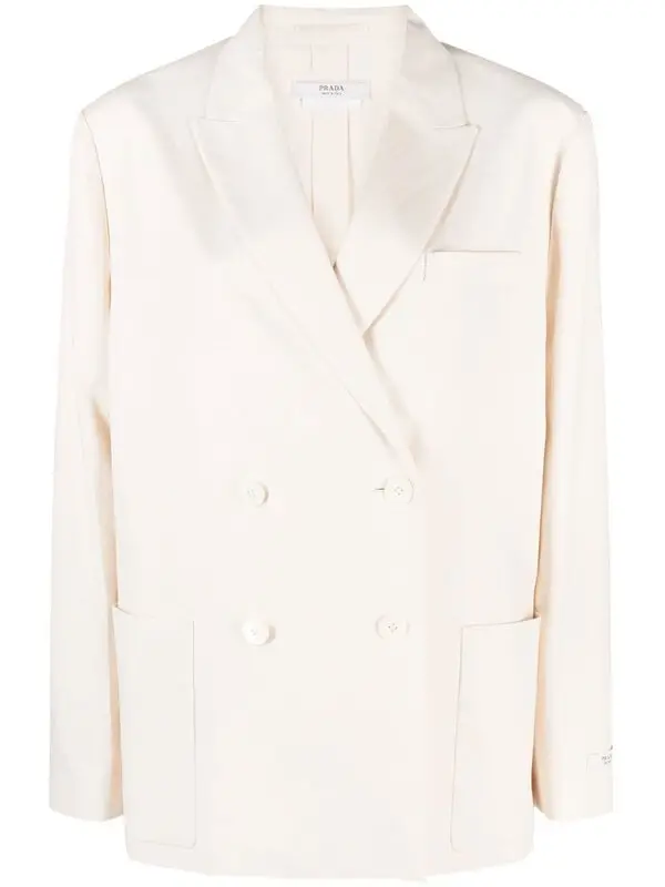 Prada - Prada Double-Breasted Cotton Blazer