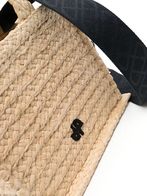 PATOU Small Jp Raffia Tote Bag