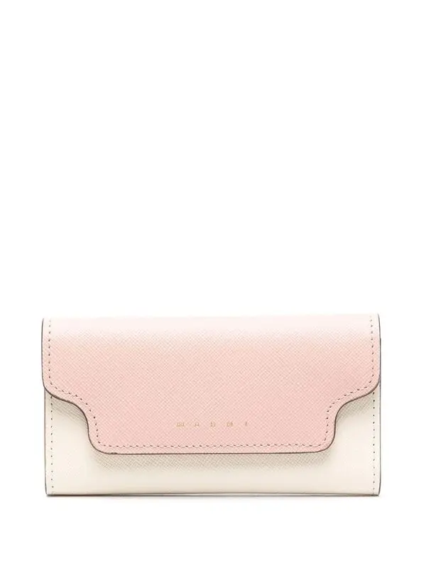 Marni Two-tone Leather Keyholder - Neutrals
