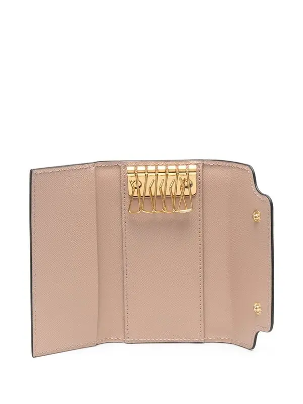Marni Two-tone Leather Keyholder - Neutrals