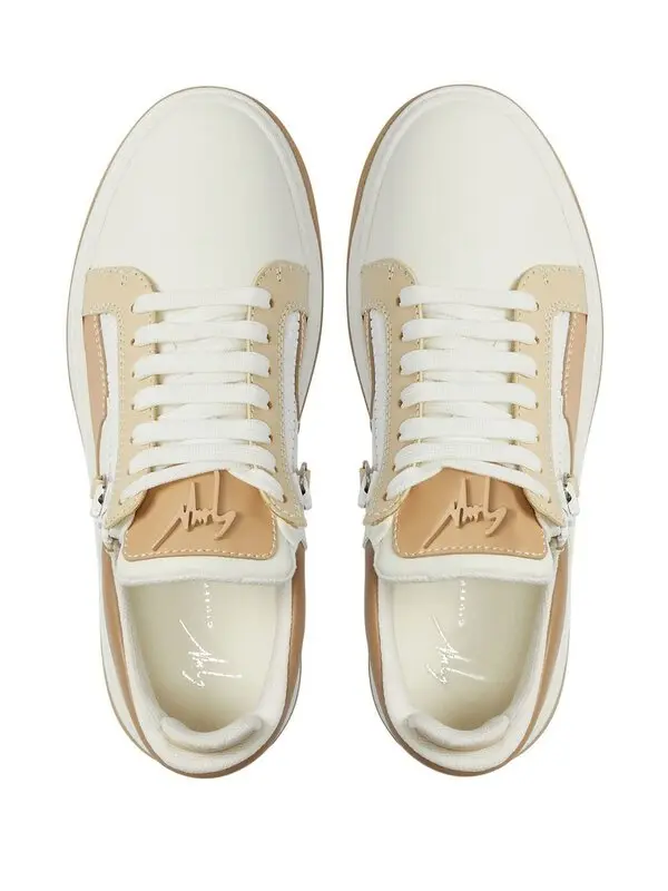 GIUSEPPE ZANOTTI Gz94 Double-zip Low-top Sneakers - White