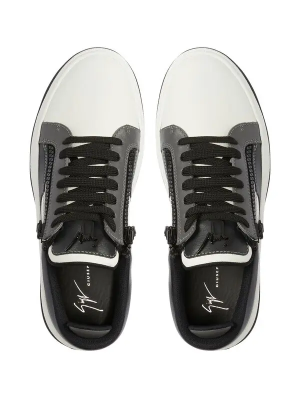 GIUSEPPE ZANOTTI Double-zip Low-top Sneakers - Black