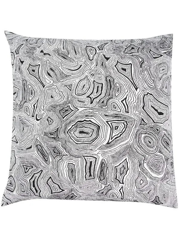 FORNASETTI Linear-print Cushion - White