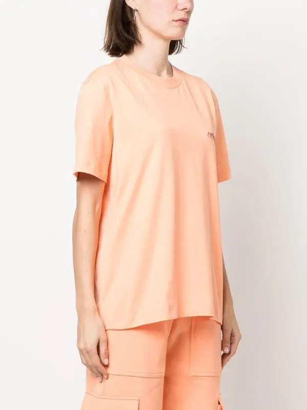 MSGM Logo-embroidered Cotton T-shirt