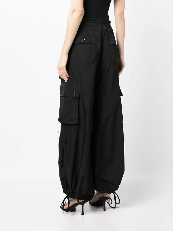Cynthia Rowley Wide-leg Cargo Trousers - Black