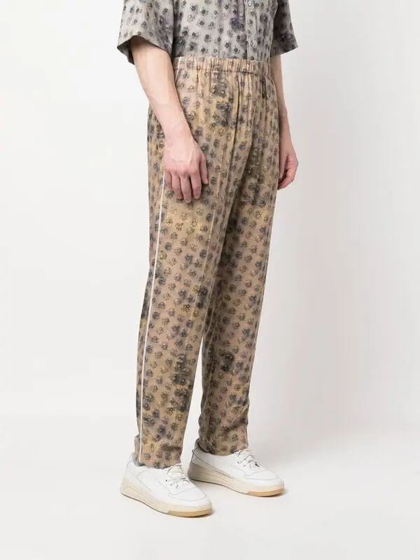 Acne Studios Floral-print Straight-leg Trousers