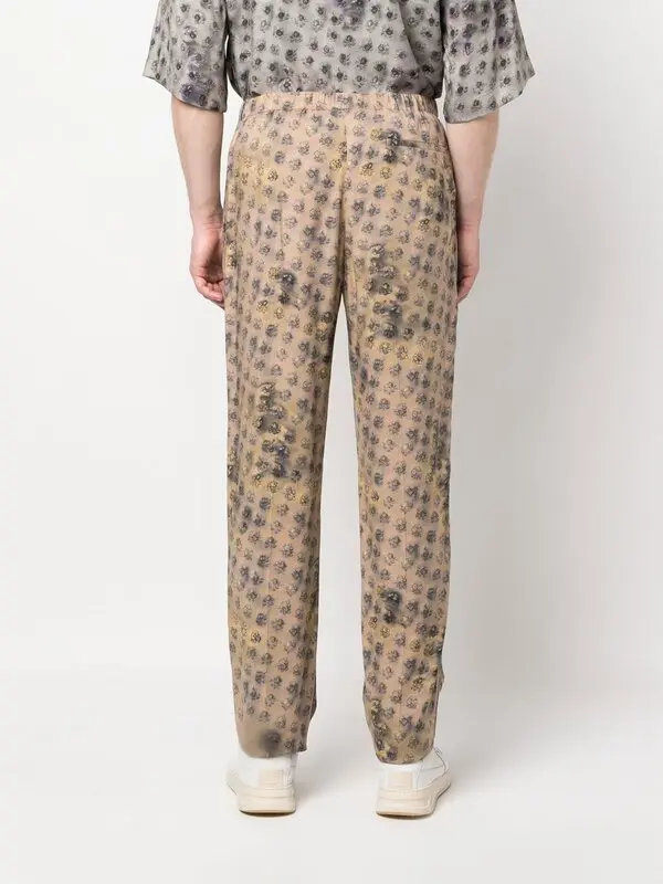 Acne Studios Floral-print Straight-leg Trousers