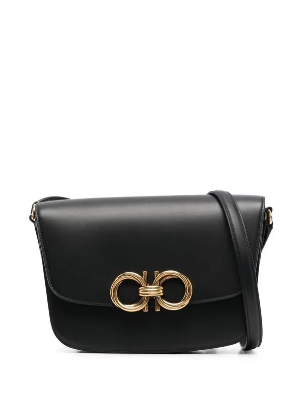 FERRAGAMO Gancini Leather Shoulder Bag