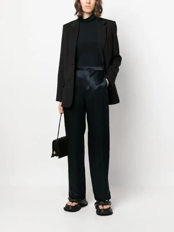 JOSEPH Single-breasted Wool Blazer - Black