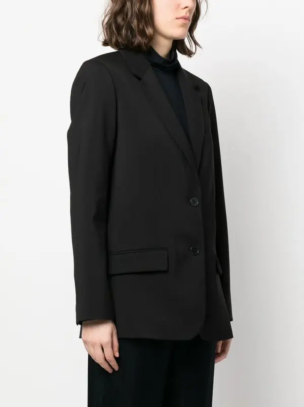 JOSEPH Single-breasted Wool Blazer - Black