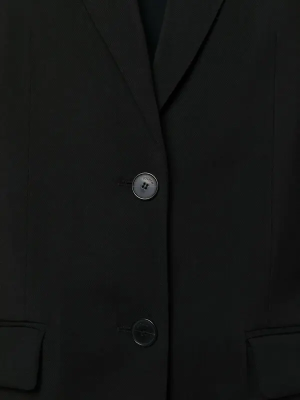 JOSEPH Single-breasted Wool Blazer - Black