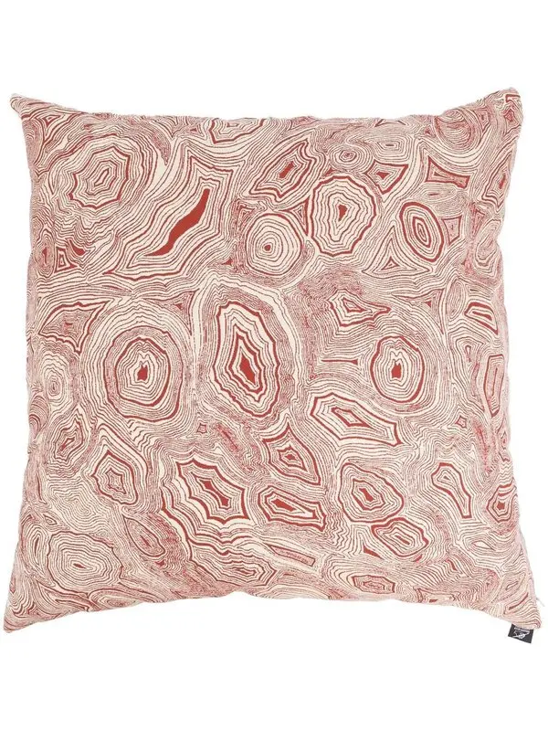FORNASETTI Malachite-pattern Outdoor Cushion - Neutrals