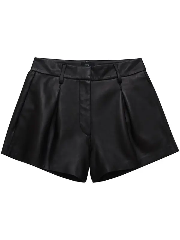 ANINE BING Allie Leather Mini Shorts