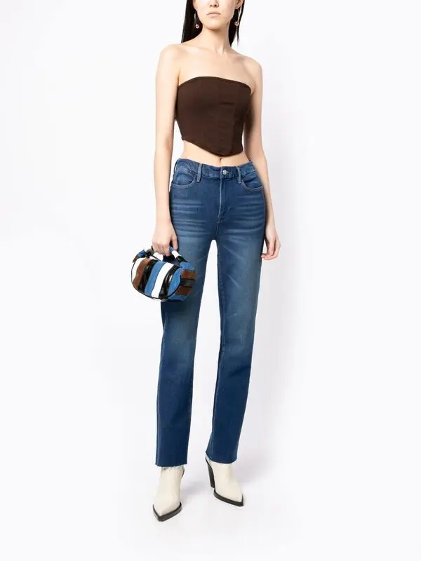 FRAME High-rise Straight-leg Jeans