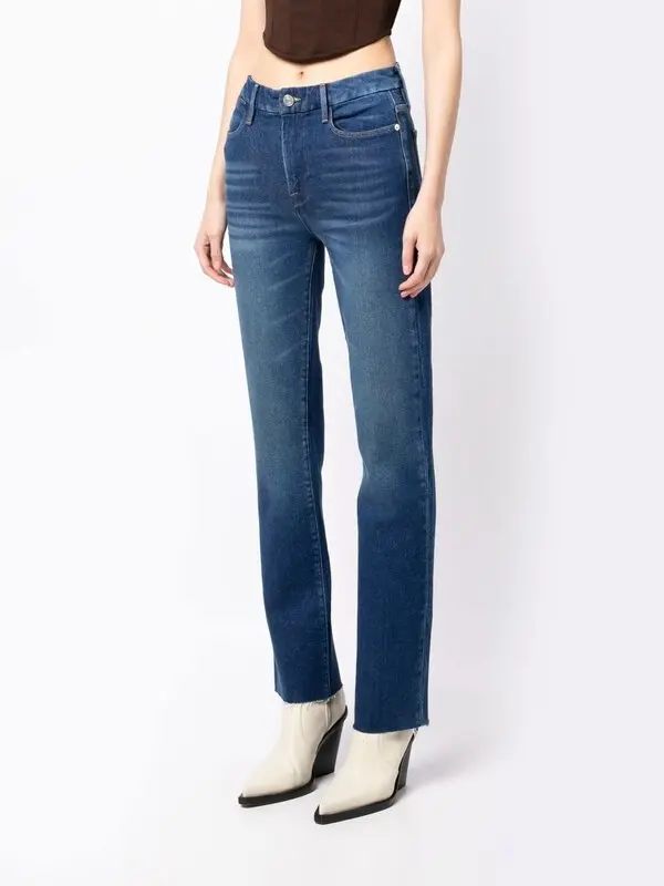 FRAME High-rise Straight-leg Jeans