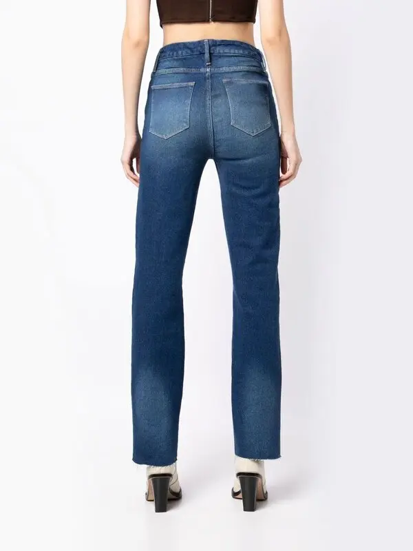 FRAME High-rise Straight-leg Jeans