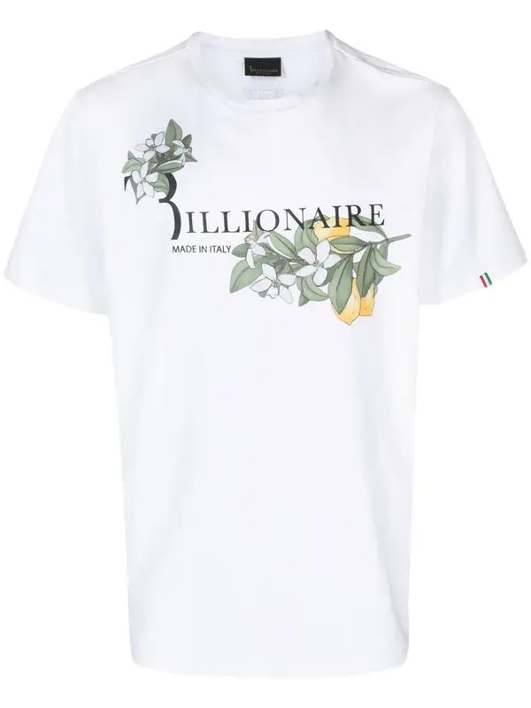 BILLIONAIRE Logo-print Cotton T-shirt - White