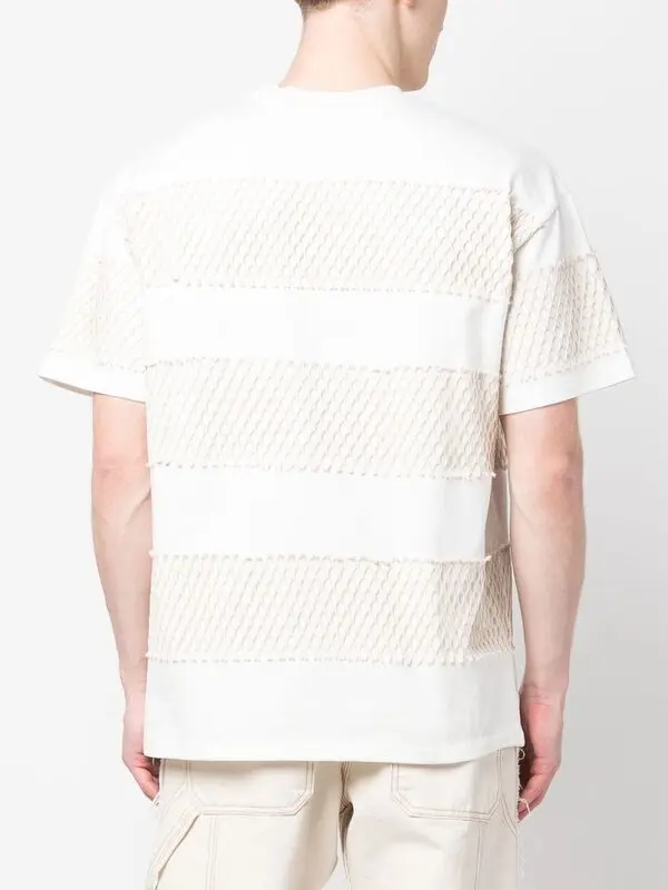MSGM Mesh-panel Short-sleeved T-shirt