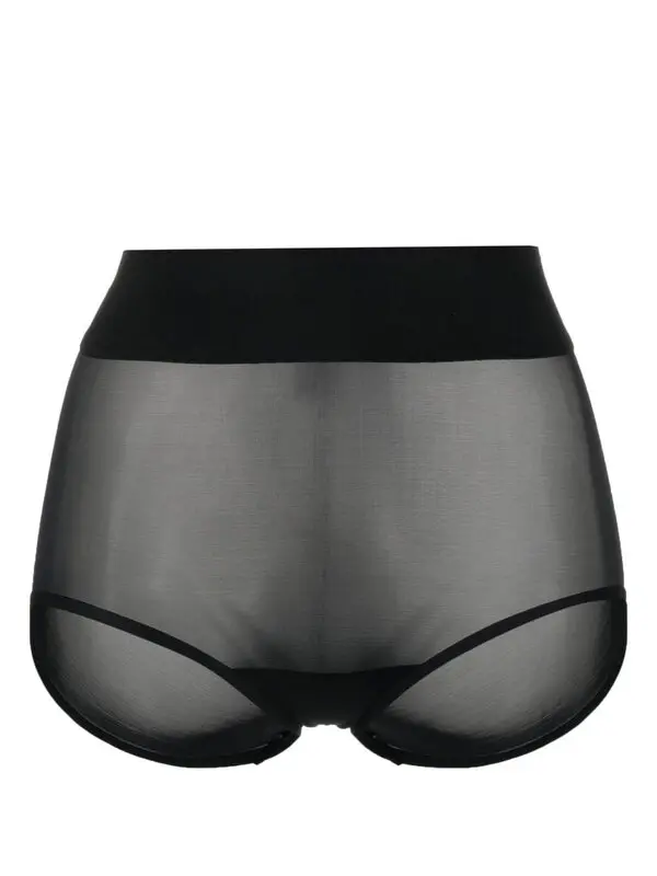 Wolford Semi-sheer Elasticated Briefs - Black