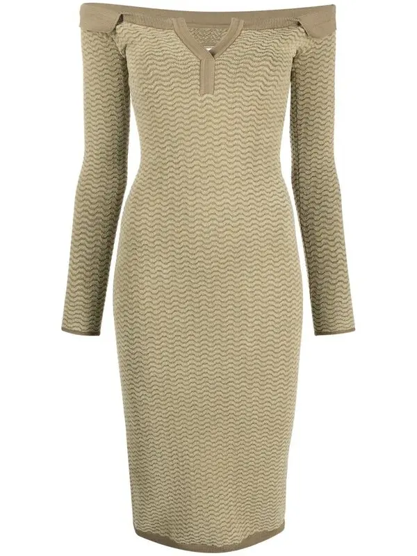 Jacquemus La Robe Pampero Off-shoulder Polo Dress