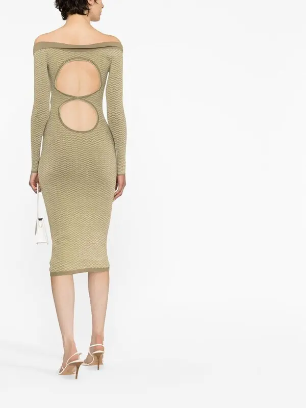 Jacquemus La Robe Pampero Off-shoulder Polo Dress