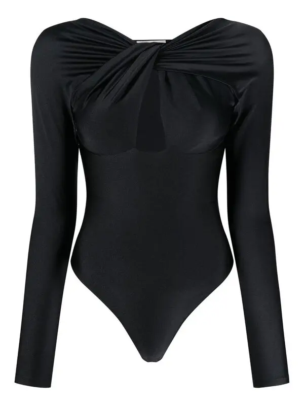 Coperni Twisted Cut-out Bodysuit - Black