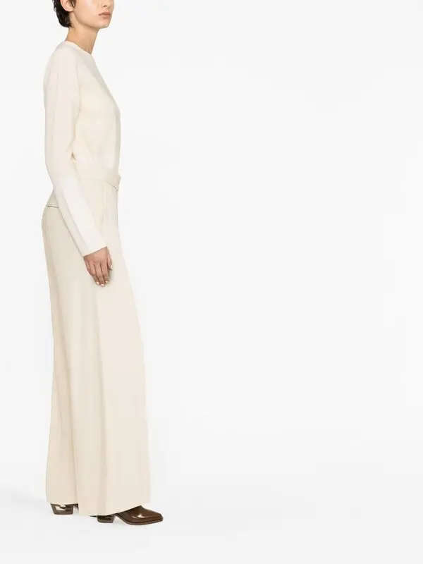 Khaite High-waisted Wide-leg Trousers