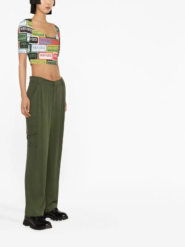Kenzo Logo-print Crop Top