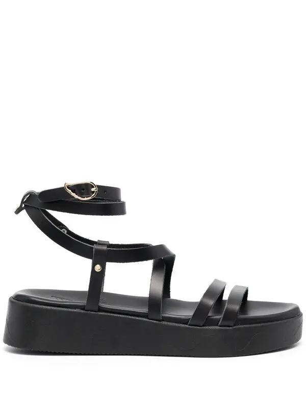 ANCIENT GREEK SANDALS 40mm Aristea Strappy Sandals - Black