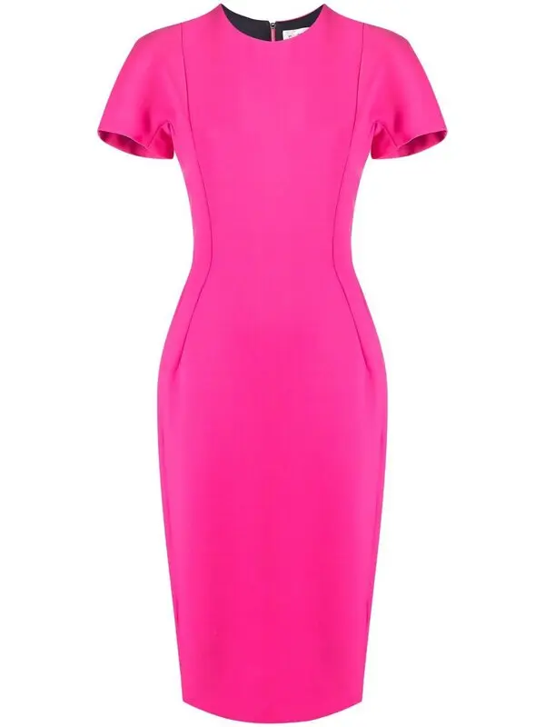 Victoria Beckham Tailored Midi Dress - Pink
