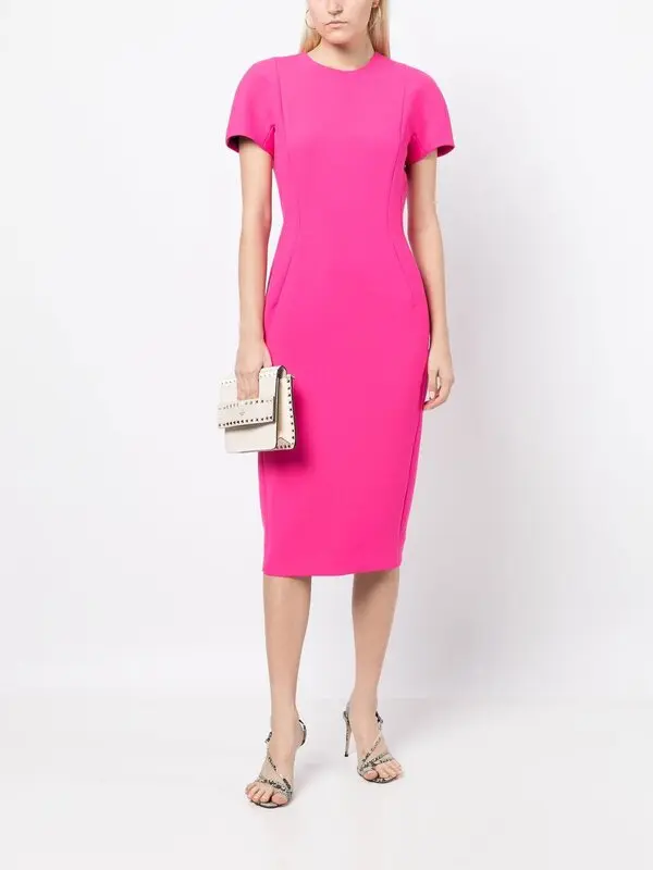 Victoria Beckham Tailored Midi Dress - Pink