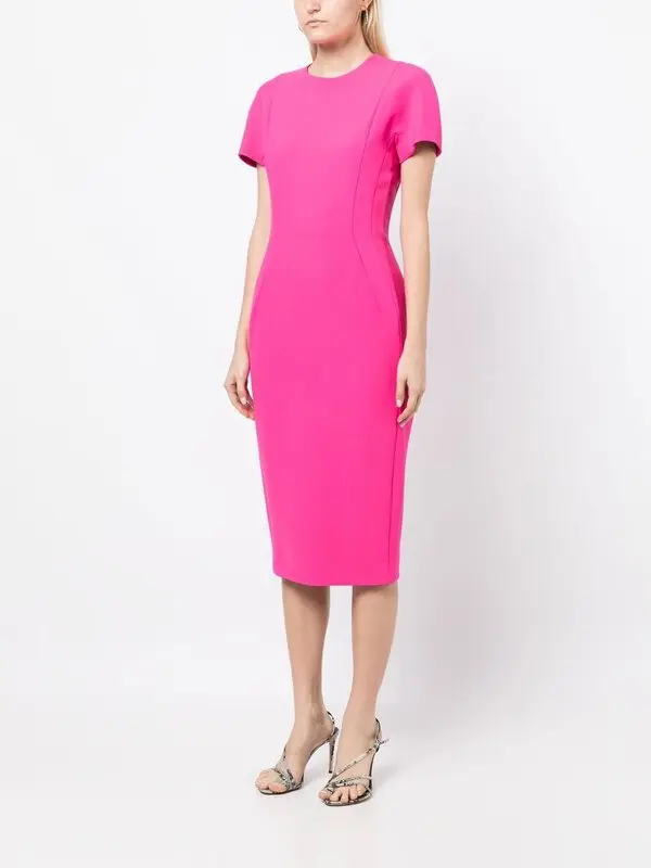 Victoria Beckham Tailored Midi Dress - Pink