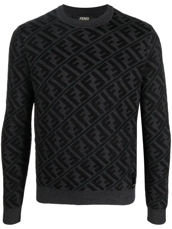 Fendi Ff Monogram-pattern Jumper