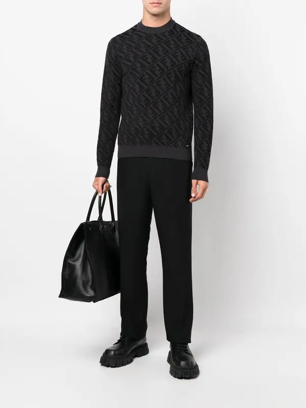 Fendi Ff Monogram-pattern Jumper