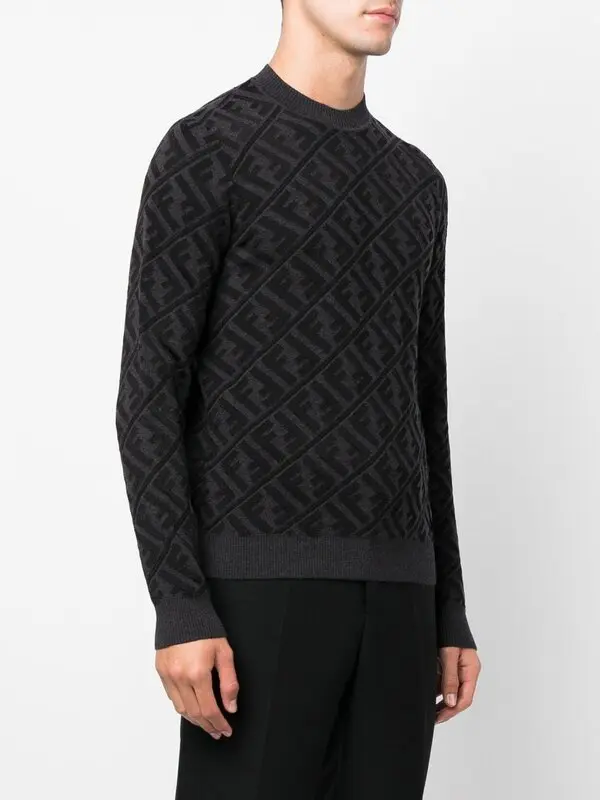 Fendi Ff Monogram-pattern Jumper