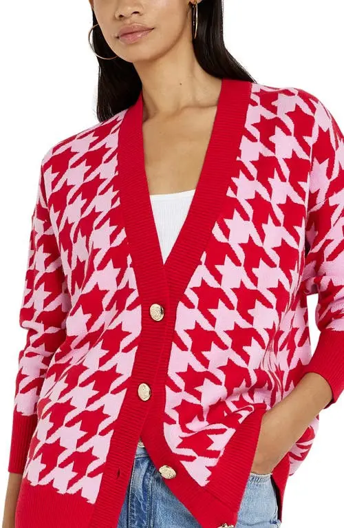 RIVER ISLAND Houndstooth V-neck Cardigan