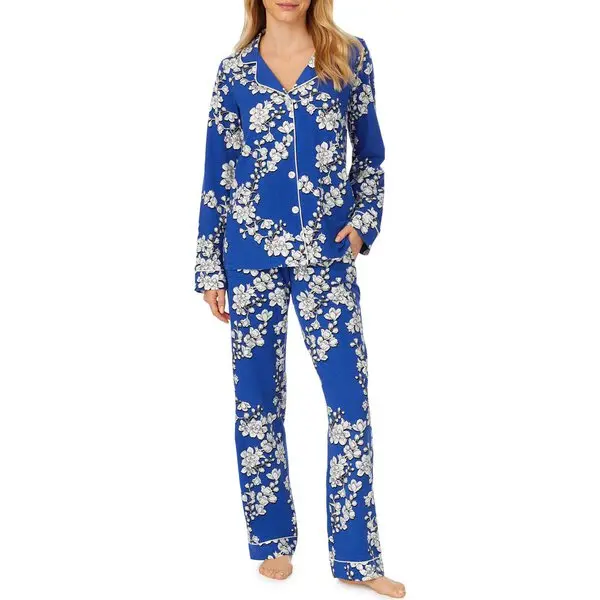 BEDHEAD PAJAMAS Organic Cotton Classic Pajamas - Navy Shadow Blossom