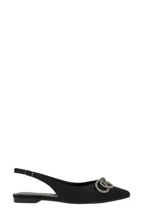 Bcbgmaxazria Kristin Rhinestone Slingback Mules - Black Neoprene