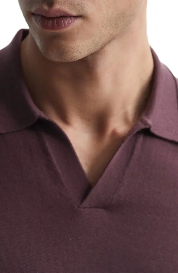 REISS Duchie Johnny Collar Wool Polo